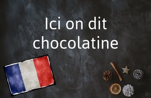 French phrase of the Day: Ici on dit chocolatine